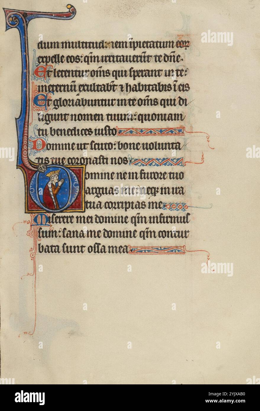 Initial D: David Kneeling in Prayer; Bute Psalter, text and ...