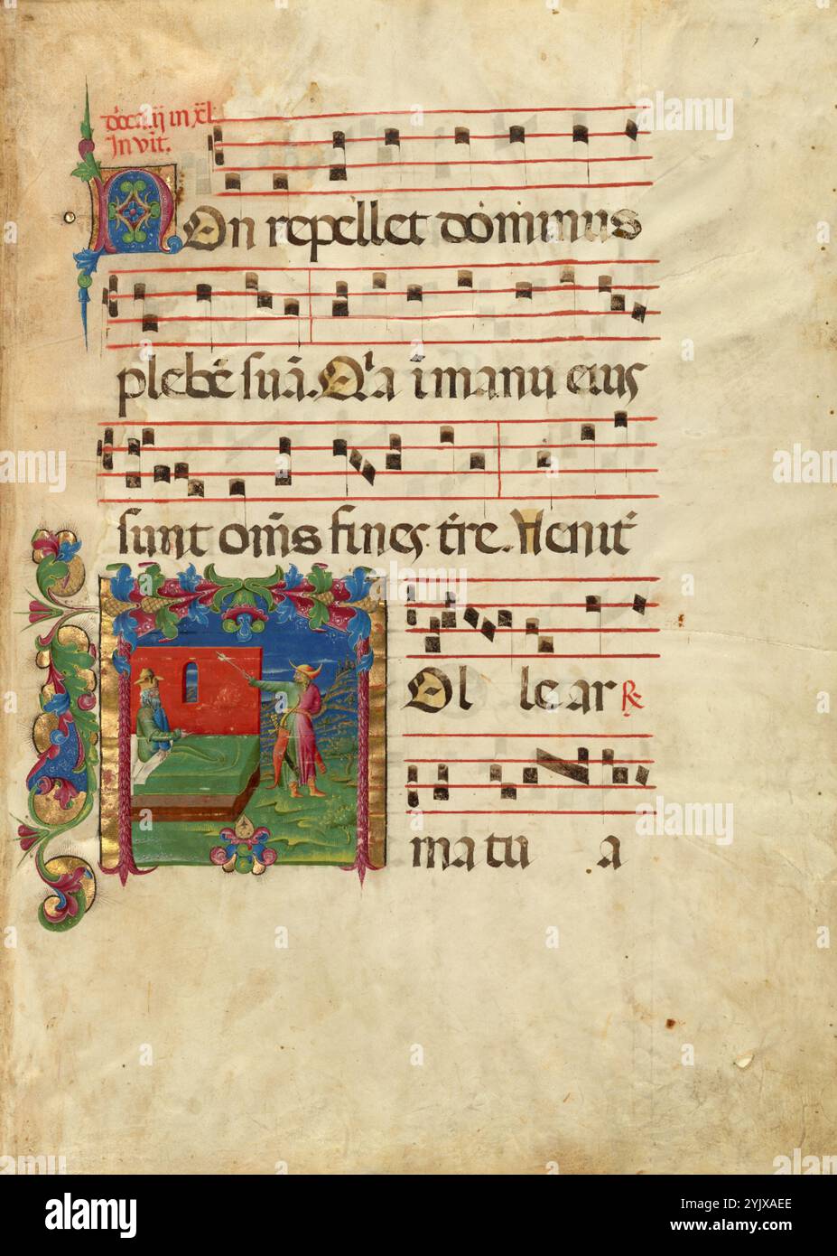 Initial T: Isaac and Esau, about 1455-1461. Additional Info:Elderly and ...