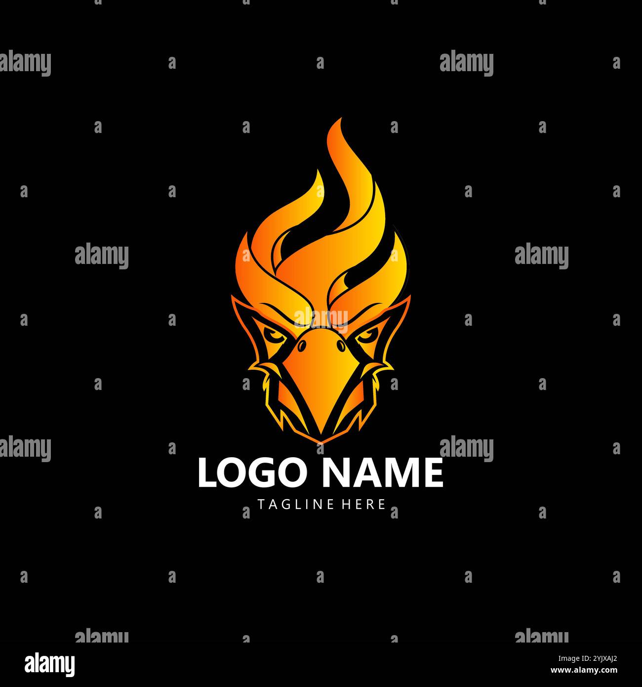fire eagle logo design vector Stock Vector Image & Art - Alamy