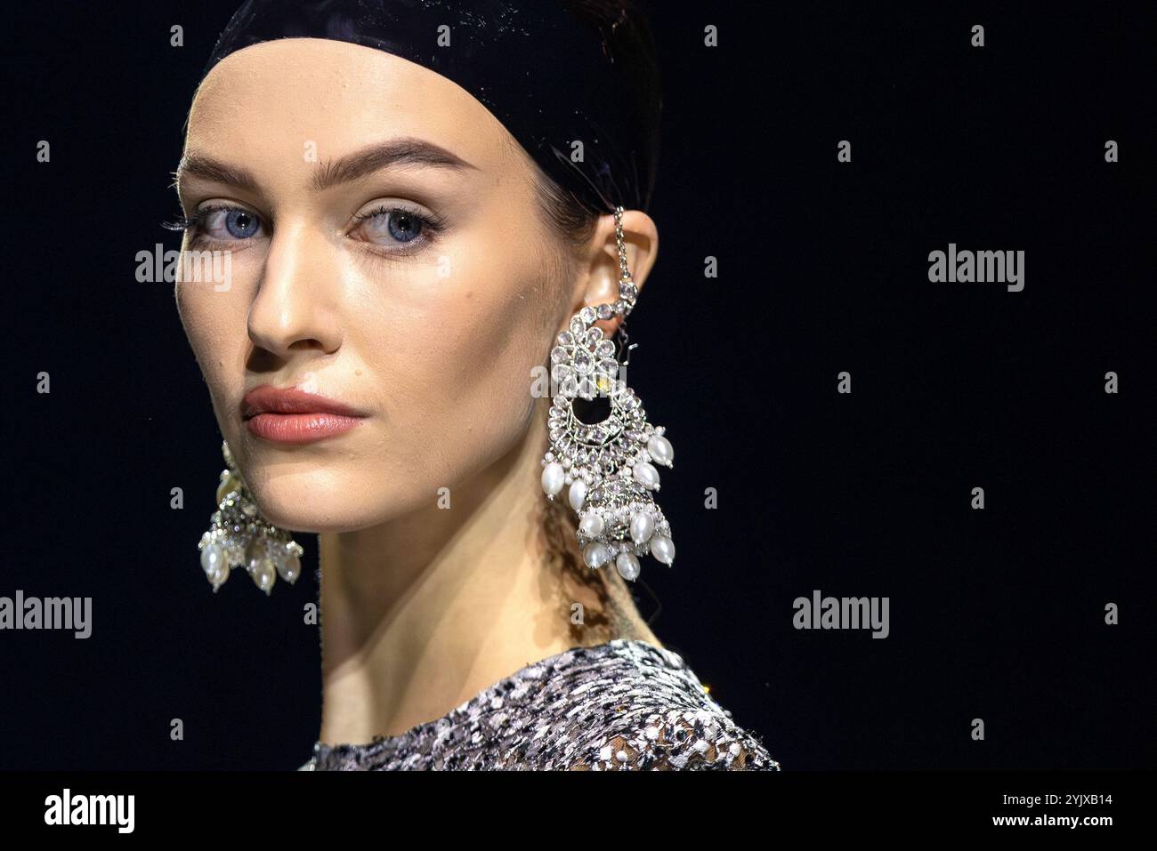 A model presents a creation from the Lithuanian designer Juozas ...