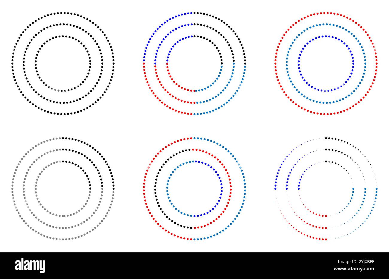 Dotted circles. Dot circle vector illustration on white background Stock Vector Image & Art - Alamy