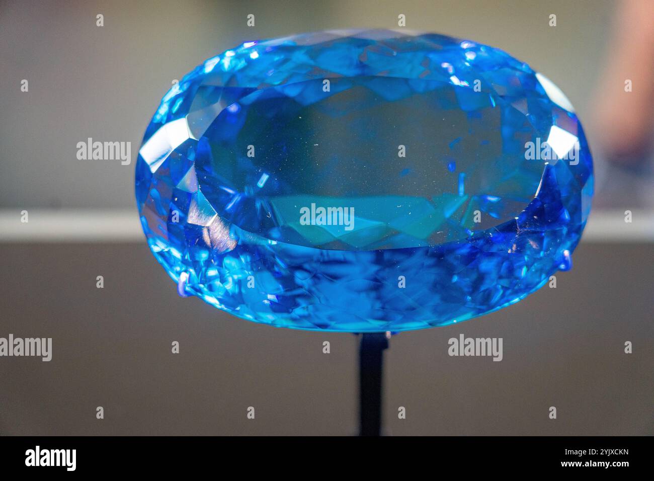 The Ostro stone, blue topaz at the free public natural history museum ...