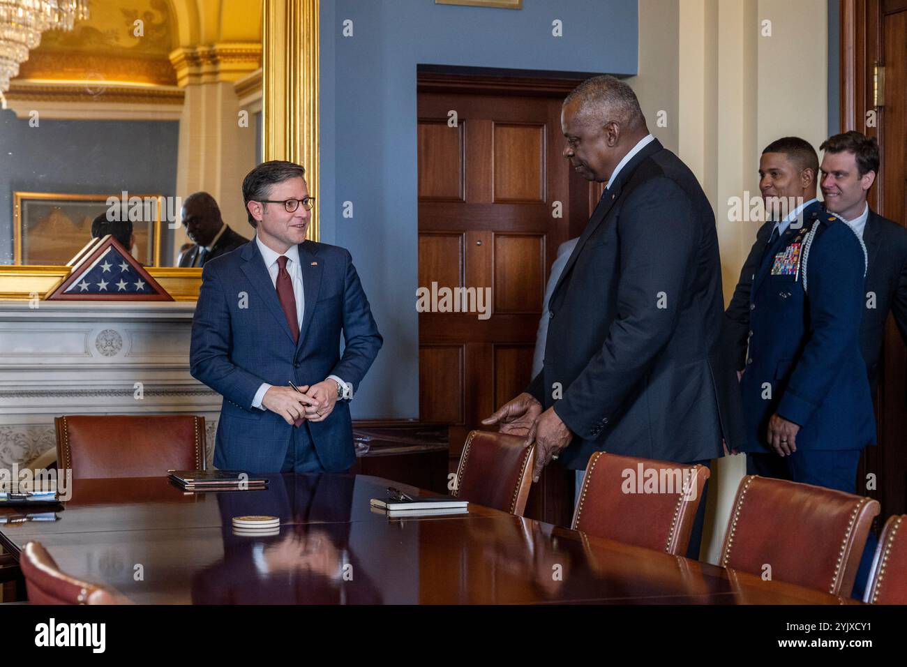 Secretary of Defense Lloyd J. Austin III meets with the Speaker of the ...