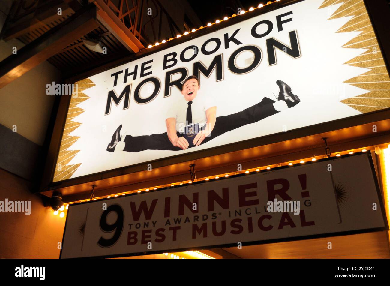 New York, United States. 14th Nov, 2024. A theater playing "The Book of ...