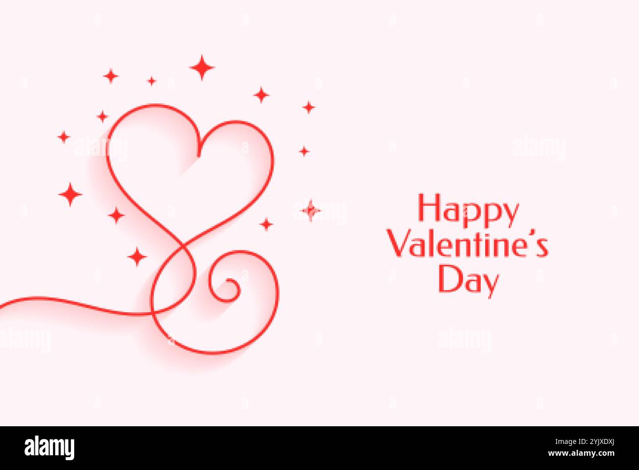 Line cute heart balloon hi-res stock photography and images - Alamy