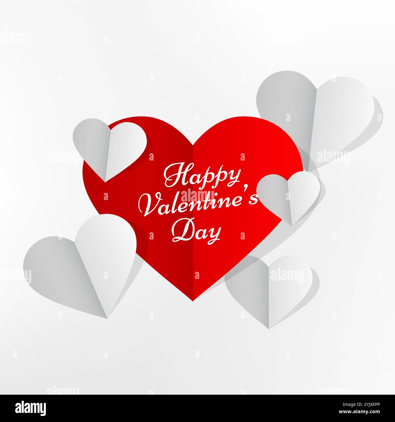 Hearts in paper style Stock Vector Image & Art - Alamy