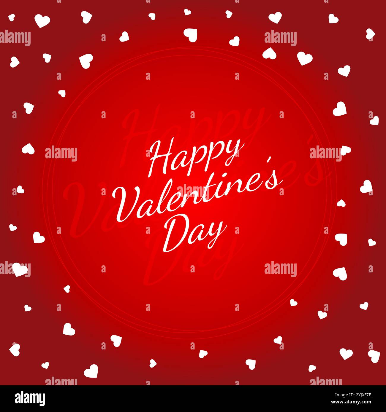 Happy red valentines day fram hearts background abstract design ...