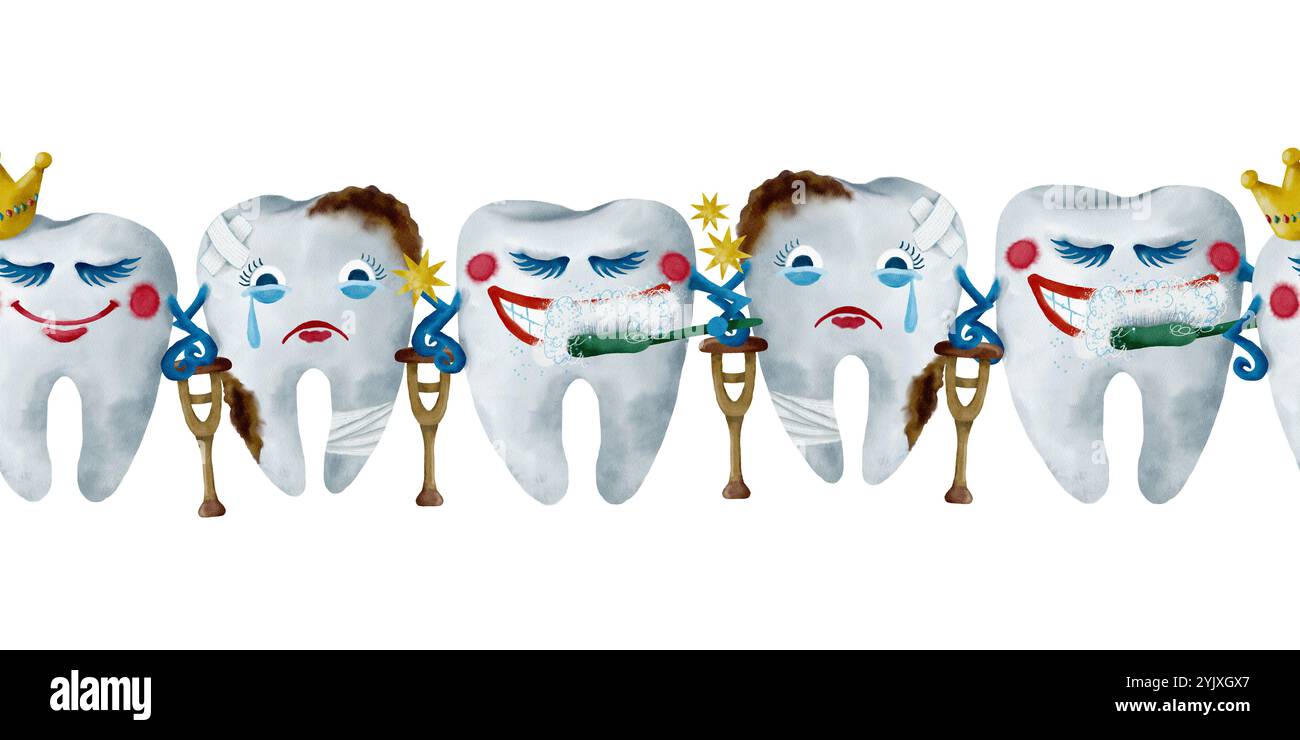 Adorable cartoon teeth, each with unique personalities, are perfect for ...