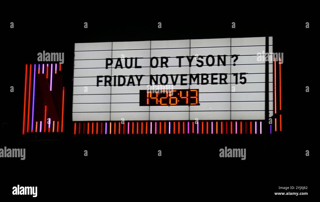 Los Angeles, California, USA 15th November 2024 Jake Paul & Mike Tyson ...