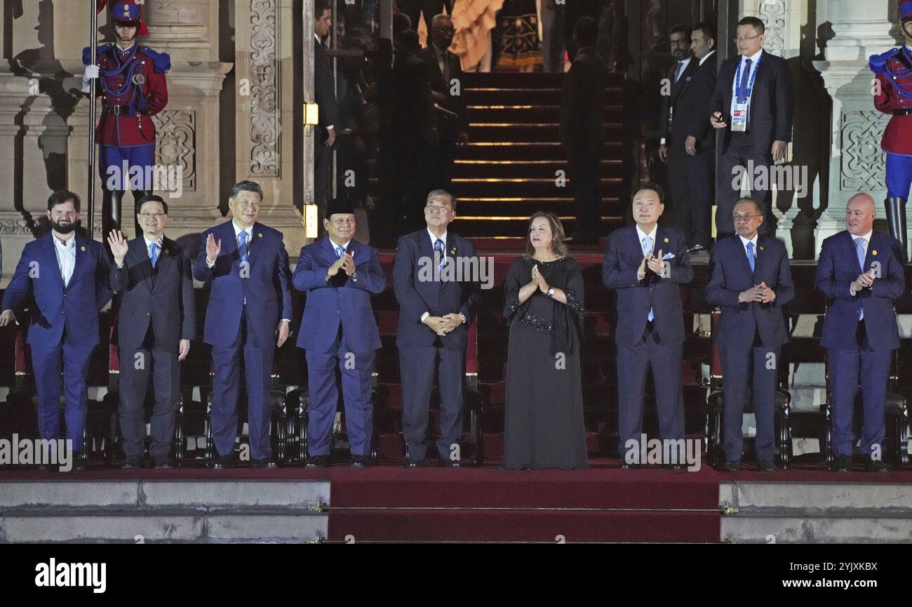 APEC leaders are pictured in Lima, Peru on Nov. 15, 2024. ( The Yomiuri ...