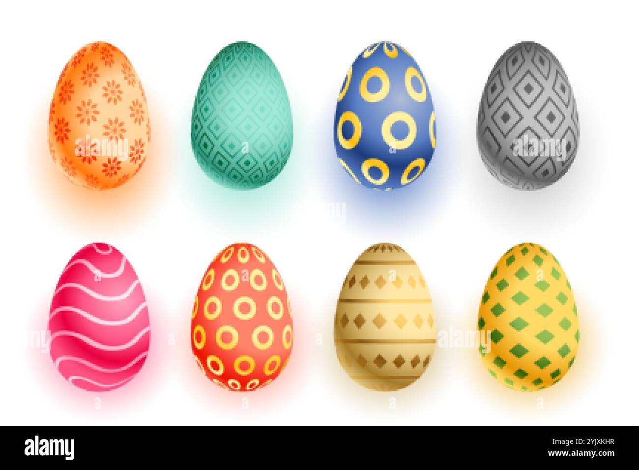 Balloon set colored realistic Cut Out Stock Images & Pictures - Alamy