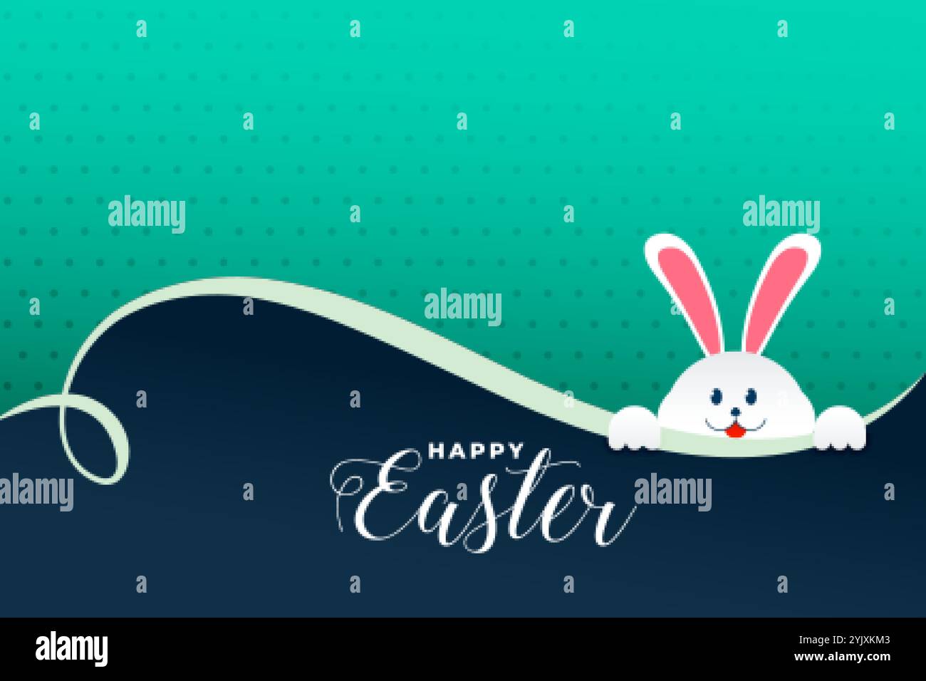 cute rabbit peeping out easter day background Stock Vector Image & Art ...