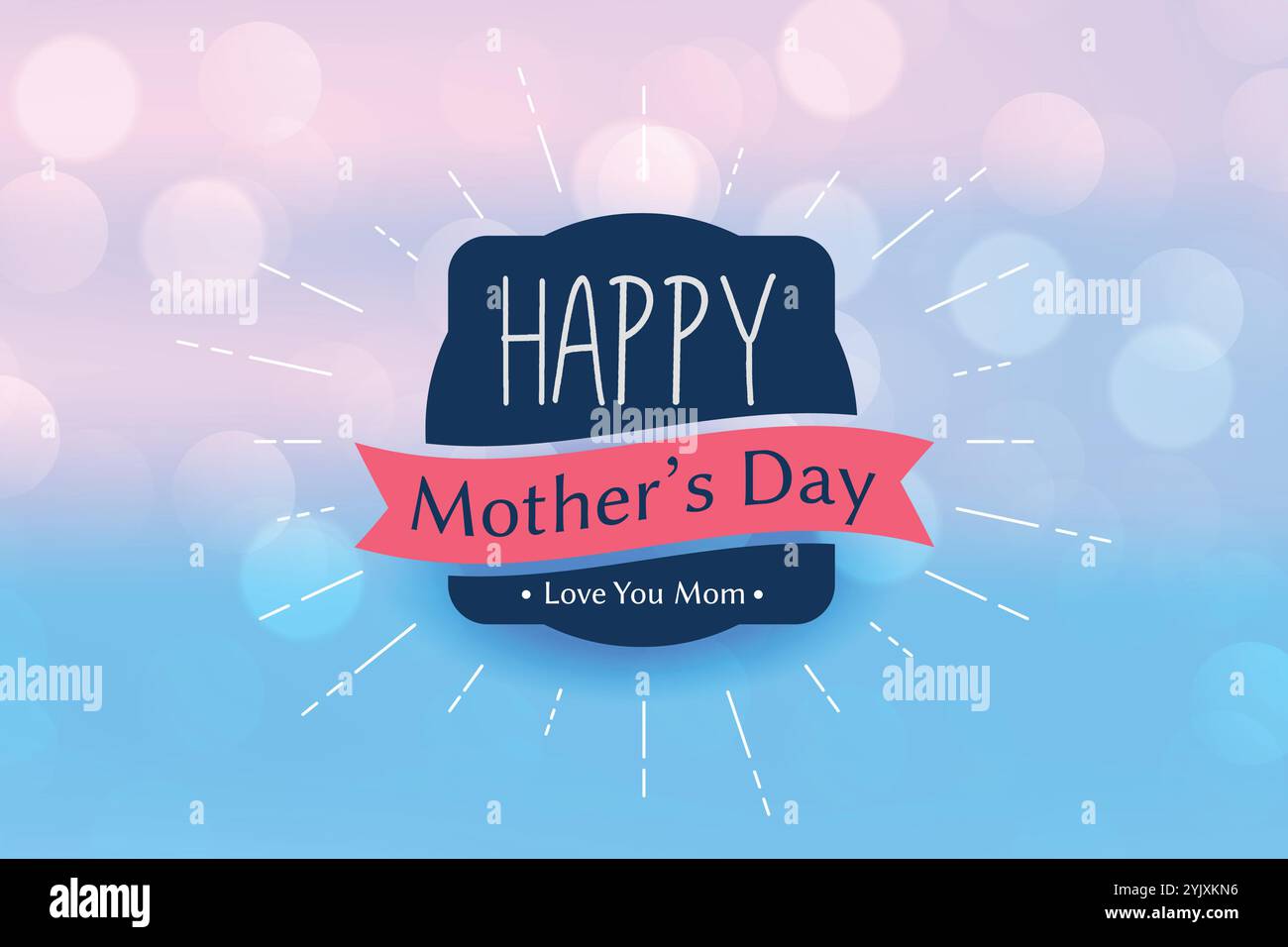 Love mom ribbon label Stock Vector Images - Alamy