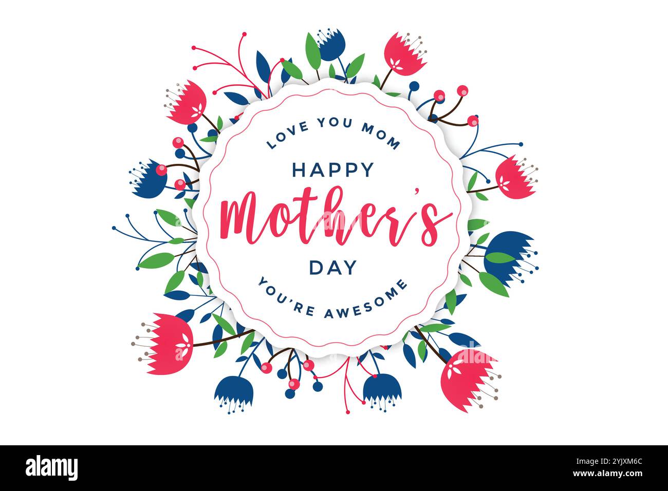 Floral elegant love lettering Cut Out Stock Images & Pictures - Alamy