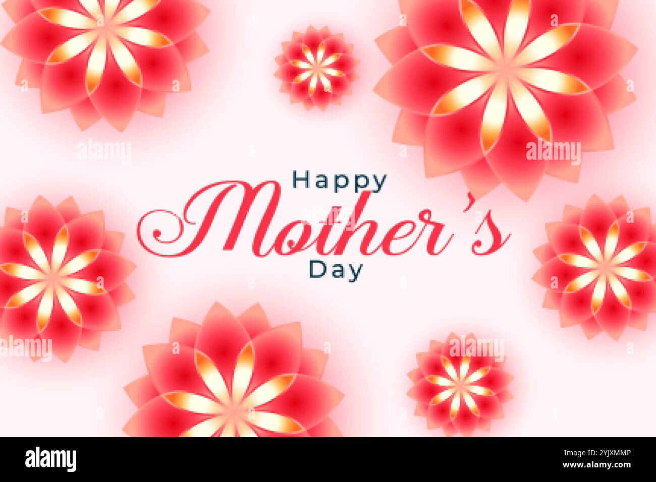beautiful happy mothers day flower background design Stock Vector Image & Art - Alamy