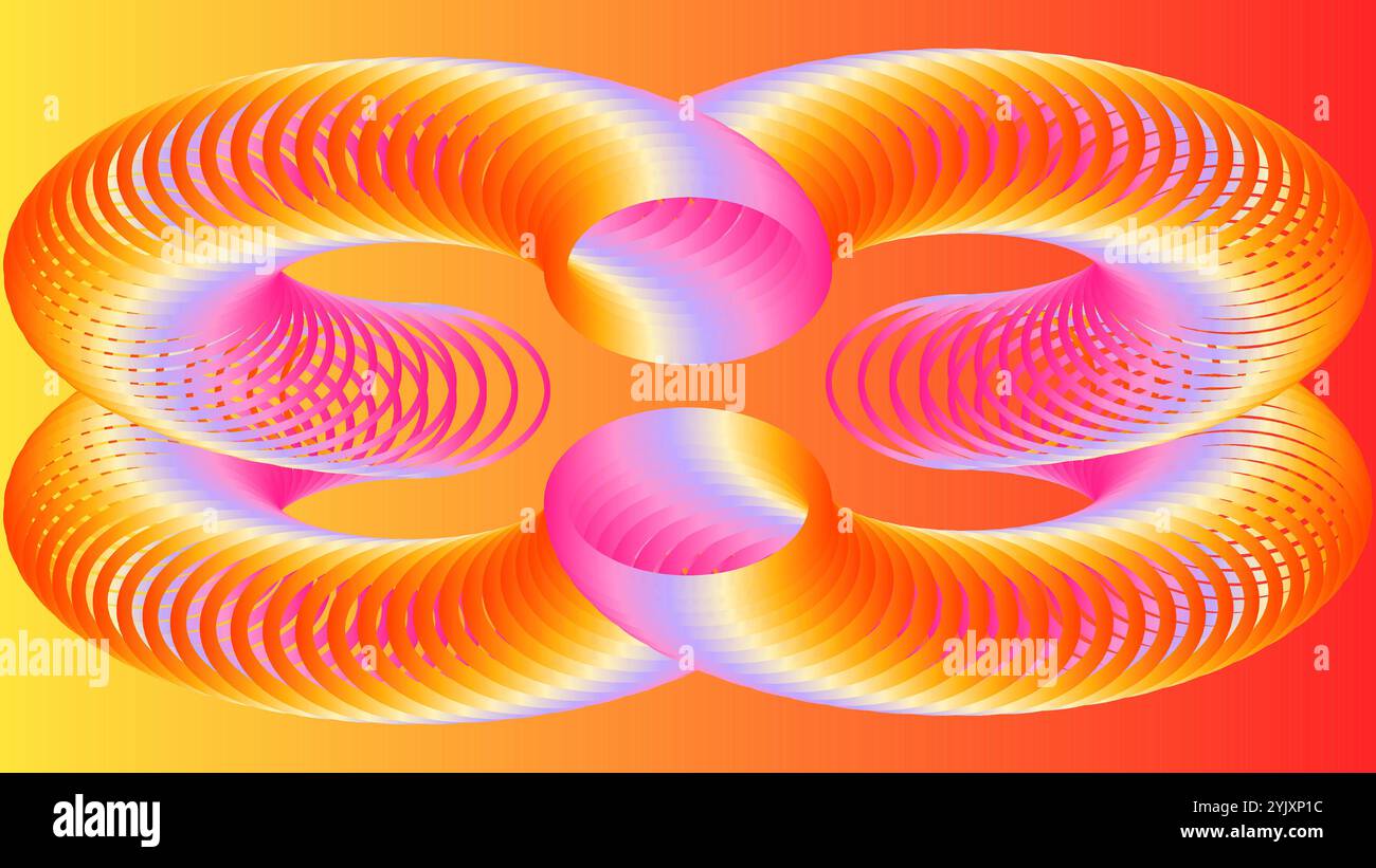 Abstract background of complex pattern of overlapping circles with ...