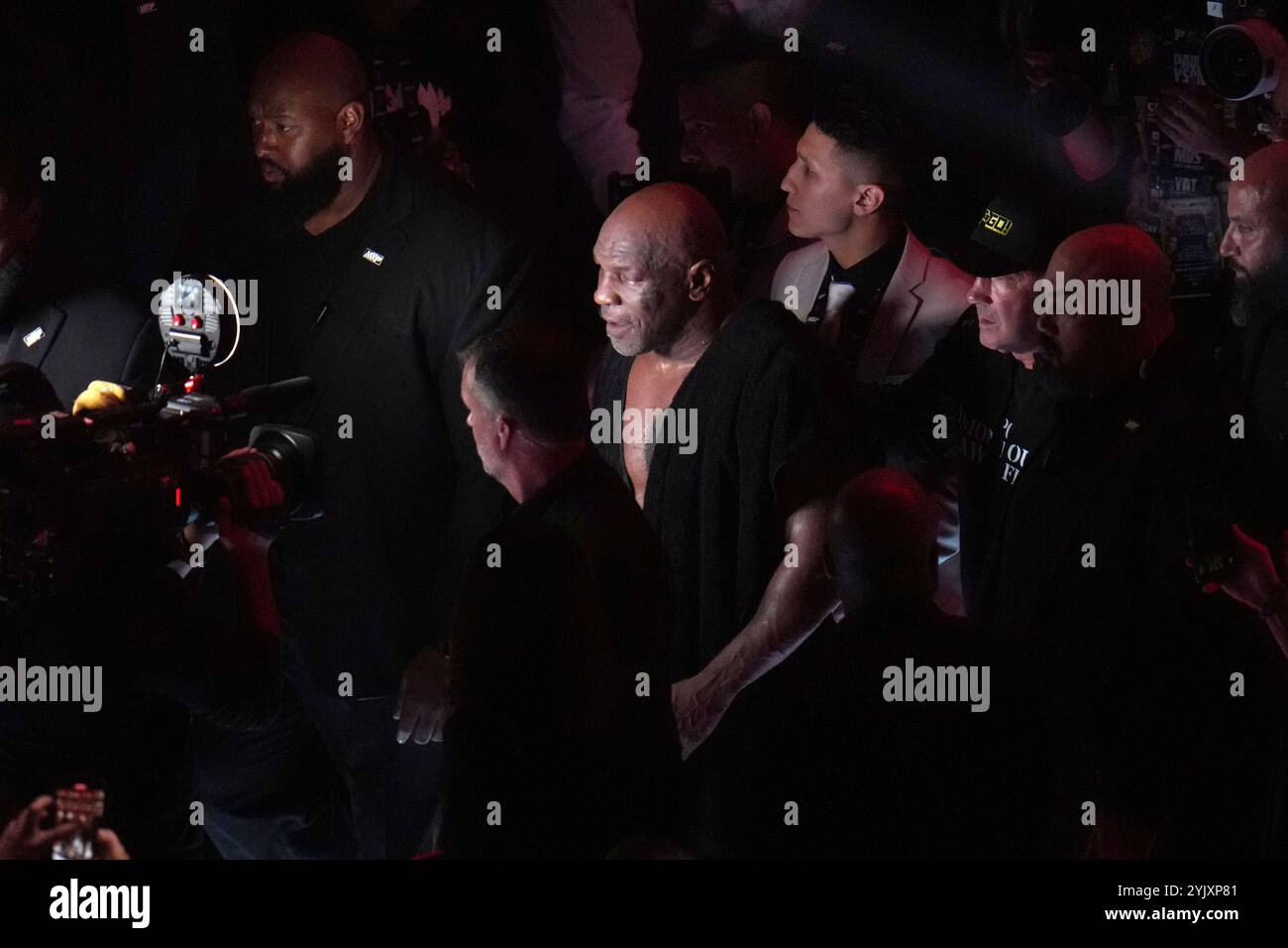 Mike Tyson after he was defeated by Jake Paul during their heavyweight ...