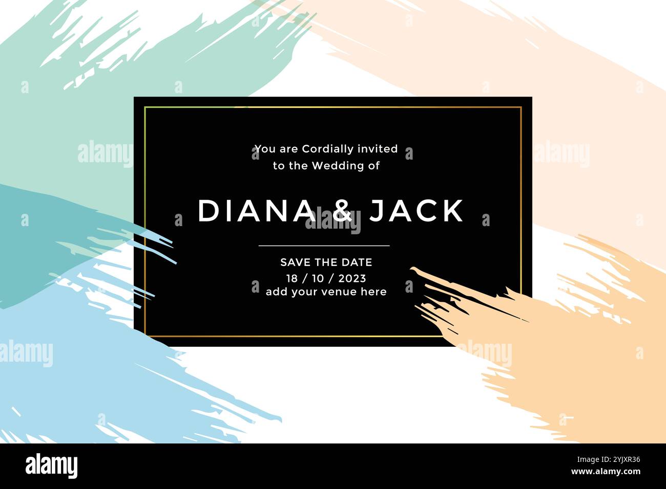 abstract wedding card invitation template Stock Vector Image & Art - Alamy