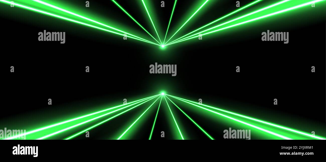 Green laser beams, concert or nightclub spotlights light effect Stock ...