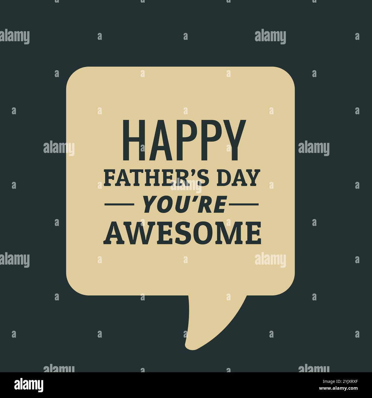 happy fathers day text written in chat bubble Stock Vector Image & Art ...