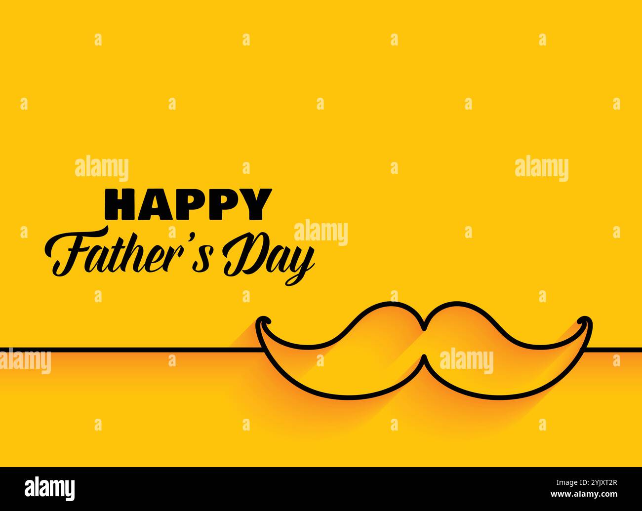 happy fathers day minimal yellow background Stock Vector Image & Art ...