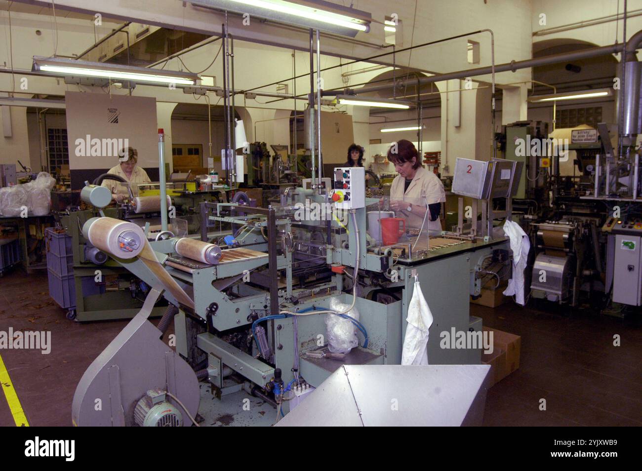 the production and processing of tobacco goods in a factory production ...