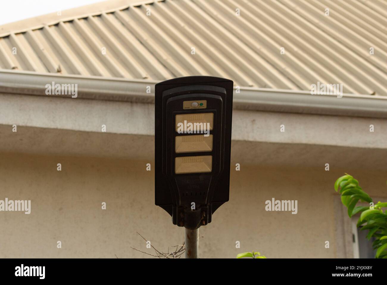 LED, solar-powered, motion detection security street light panels used to secure private ...