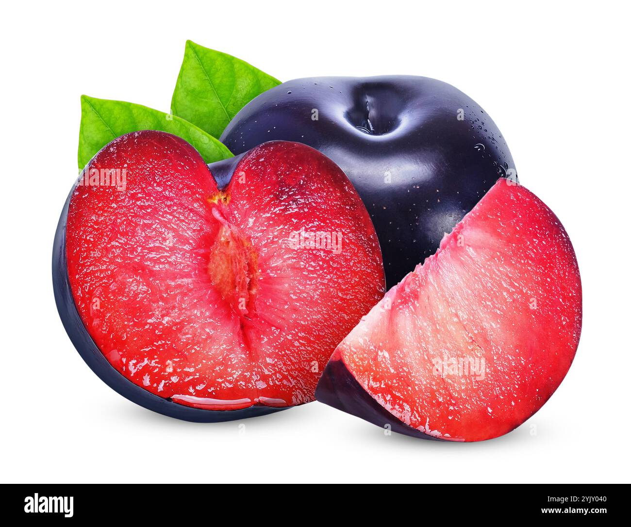 Plum fruit isolated on white background. plum clippig path Stock Photo ...