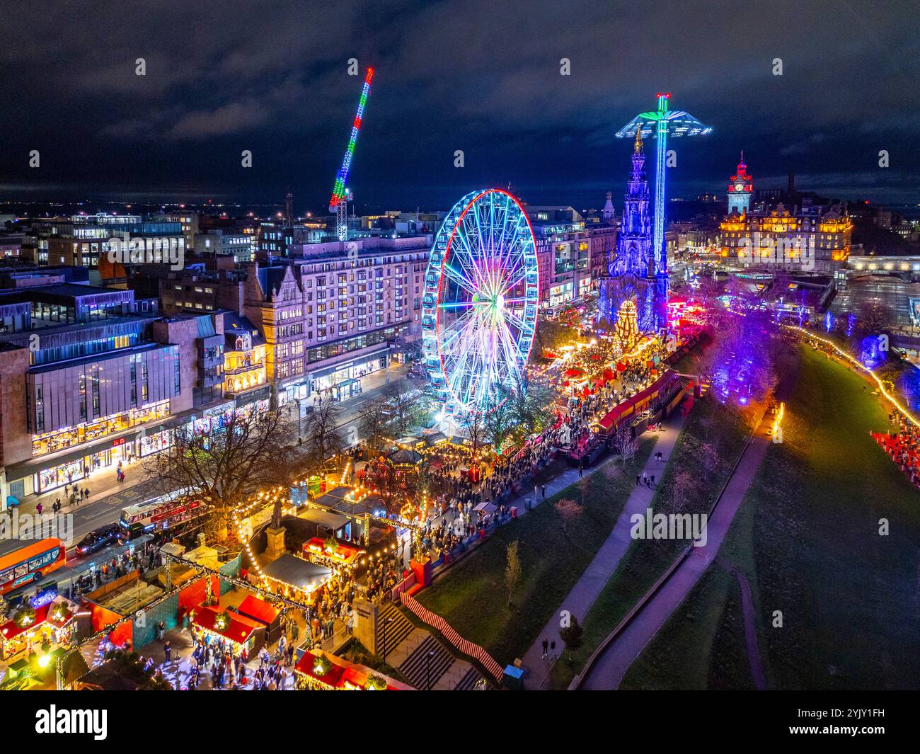 Edinburgh, Scotland, UK. 15th November, 2024. Aerial view of Edinburgh ...