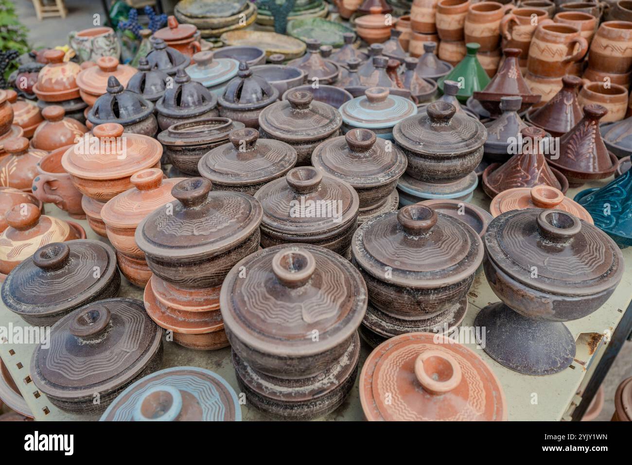 Pottery market in Agadir Morocco Stock Photo - Alamy