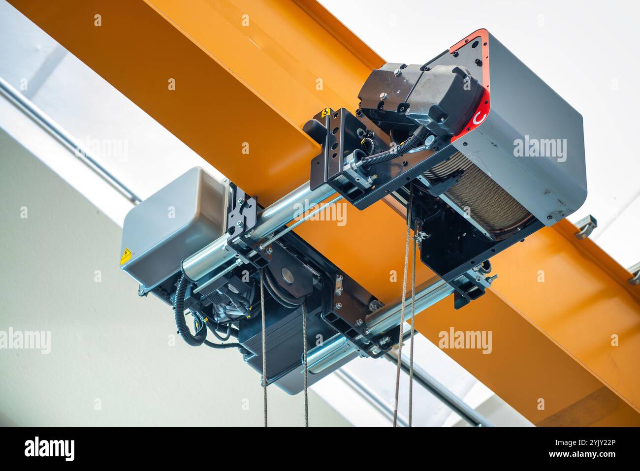 Overhead crane structure on a construction site Stock Photo - Alamy