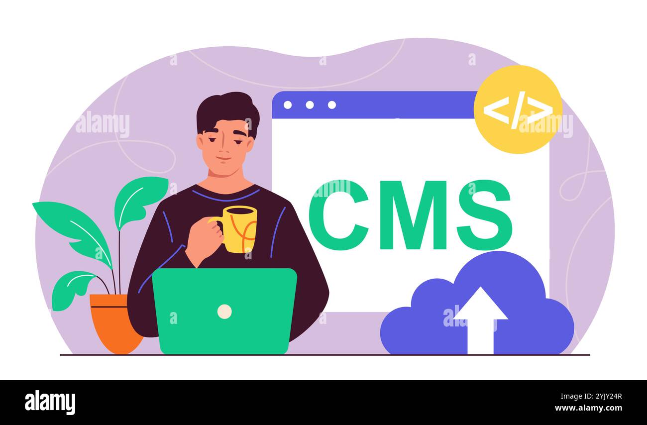 Cloud Cms Stock Vector Images Alamy