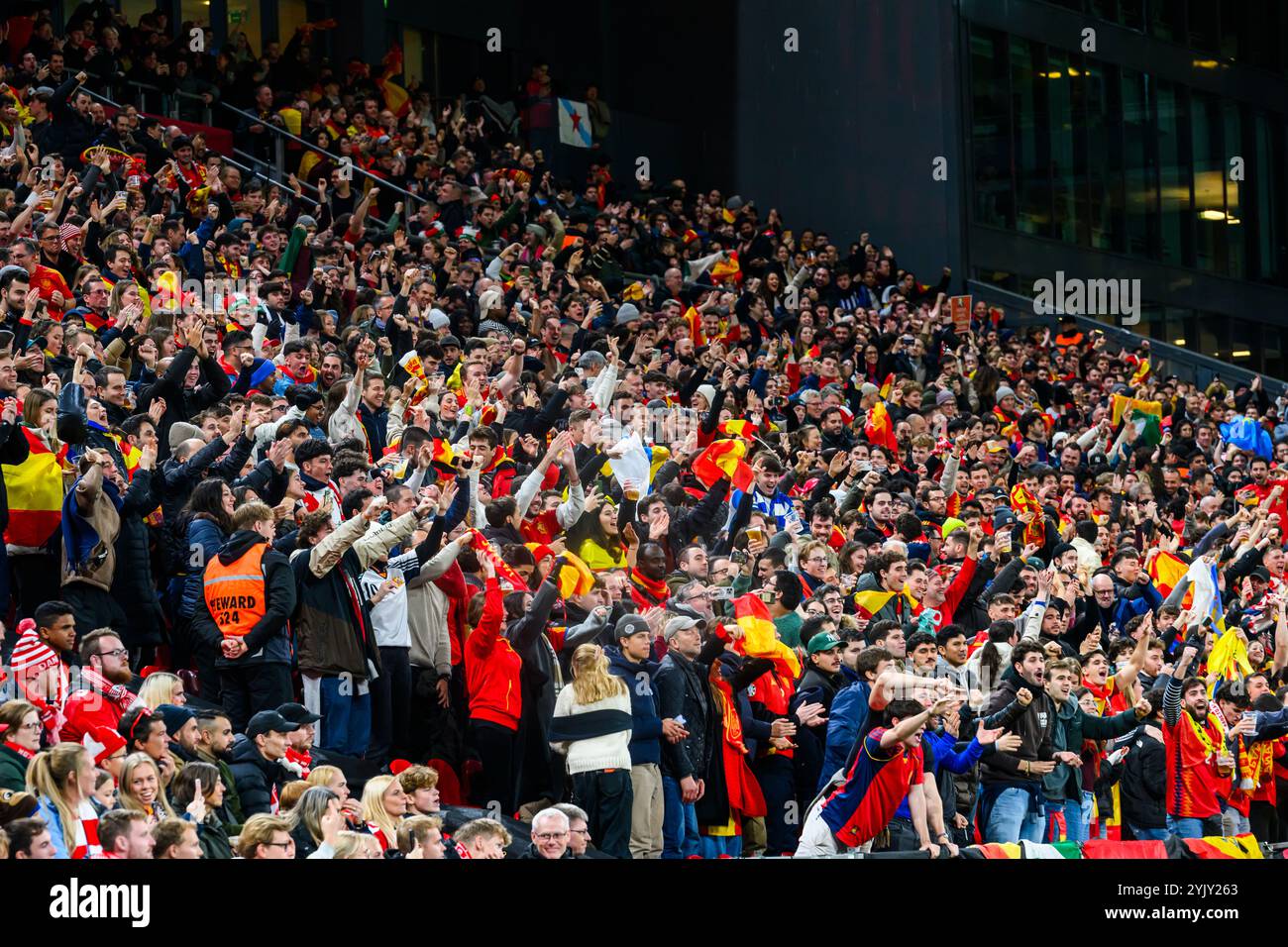 Spanske fans. Nations League: Danmark mod Spanien - 15.11.2024 ...
