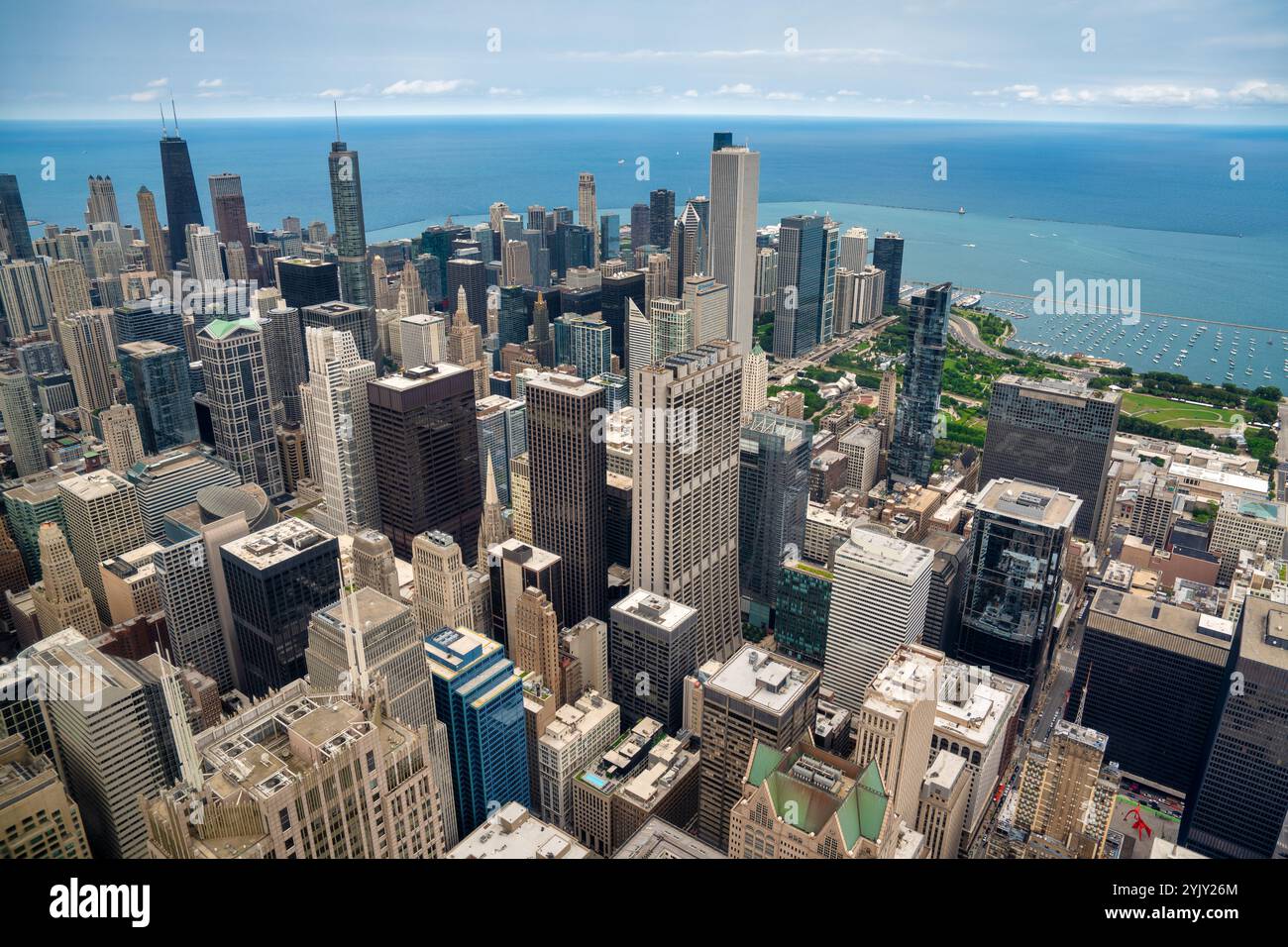 Chicago skyline aerial drone hi-res stock photography and images - Alamy