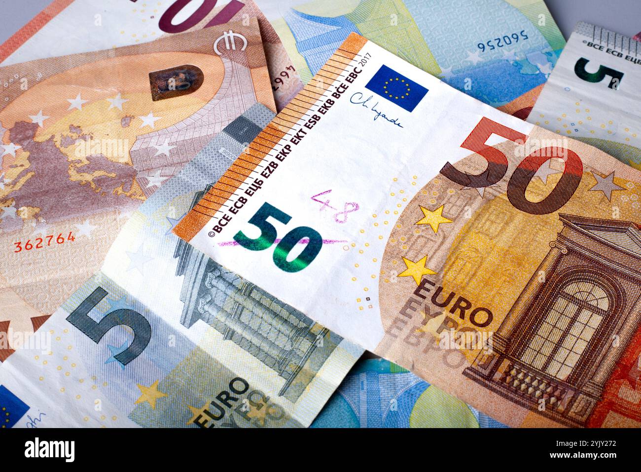 Inflation. Real Cash (50 EURO) European money with a 3% Inflation ...