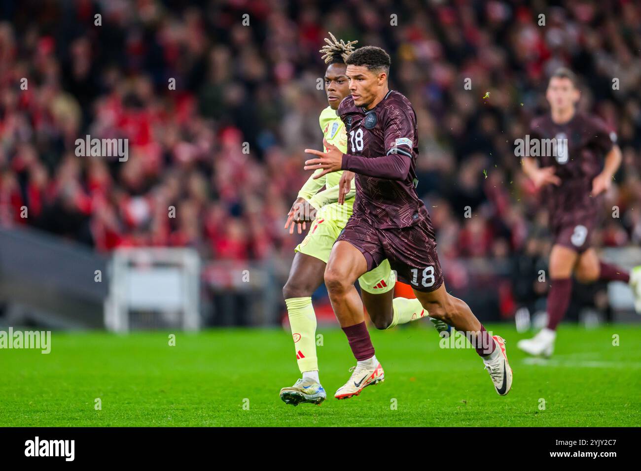 11 (ESP) - Nico Williams, 18 (DEN) - Alexander Bah. Nations League ...