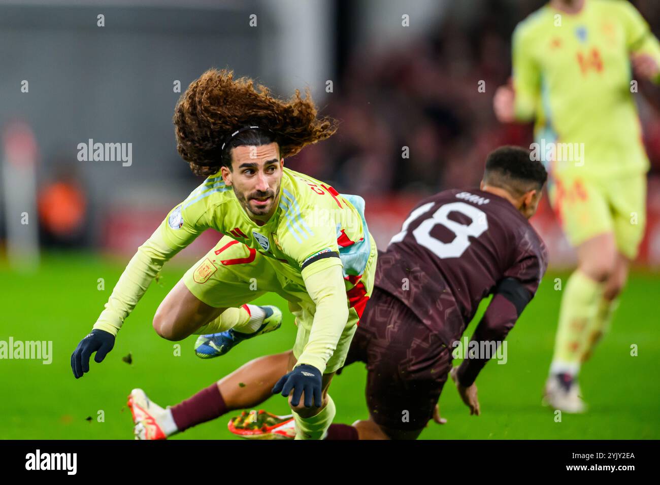17 (ESP) - Marc Cucurella, 18 (DEN) - Alexander Bah. Nations League: Danmark mod Spanien - 15.11 ...