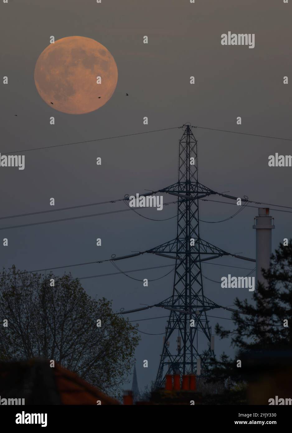 Wimbledon, London, UK. 15th Nov, 2024. The final Supermoon of 2024, the ...