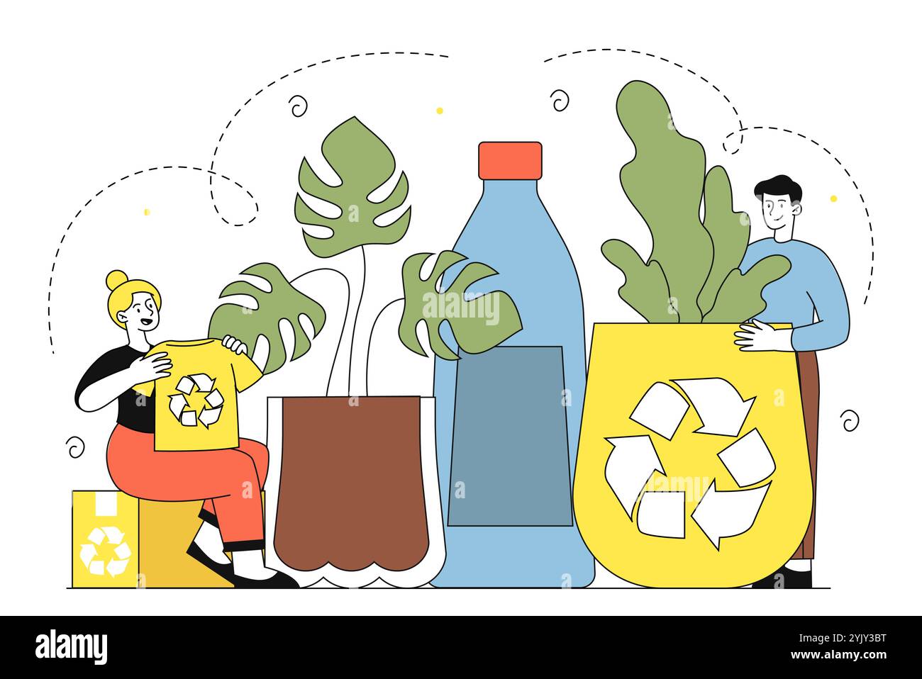 Man made from recycled materials hi-res stock photography and images ...