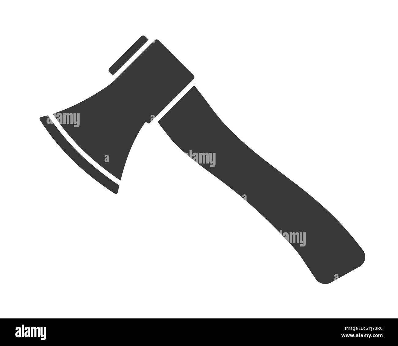 Wooden axe icon symbol shape. Forestry axe tool logo sign. Vector ...