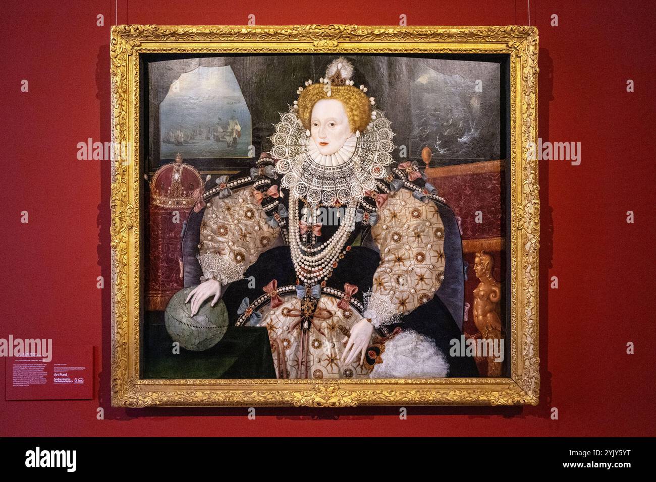 The Armada Portrait of Elizabeth I at Queen's House, Greenwich, London ...