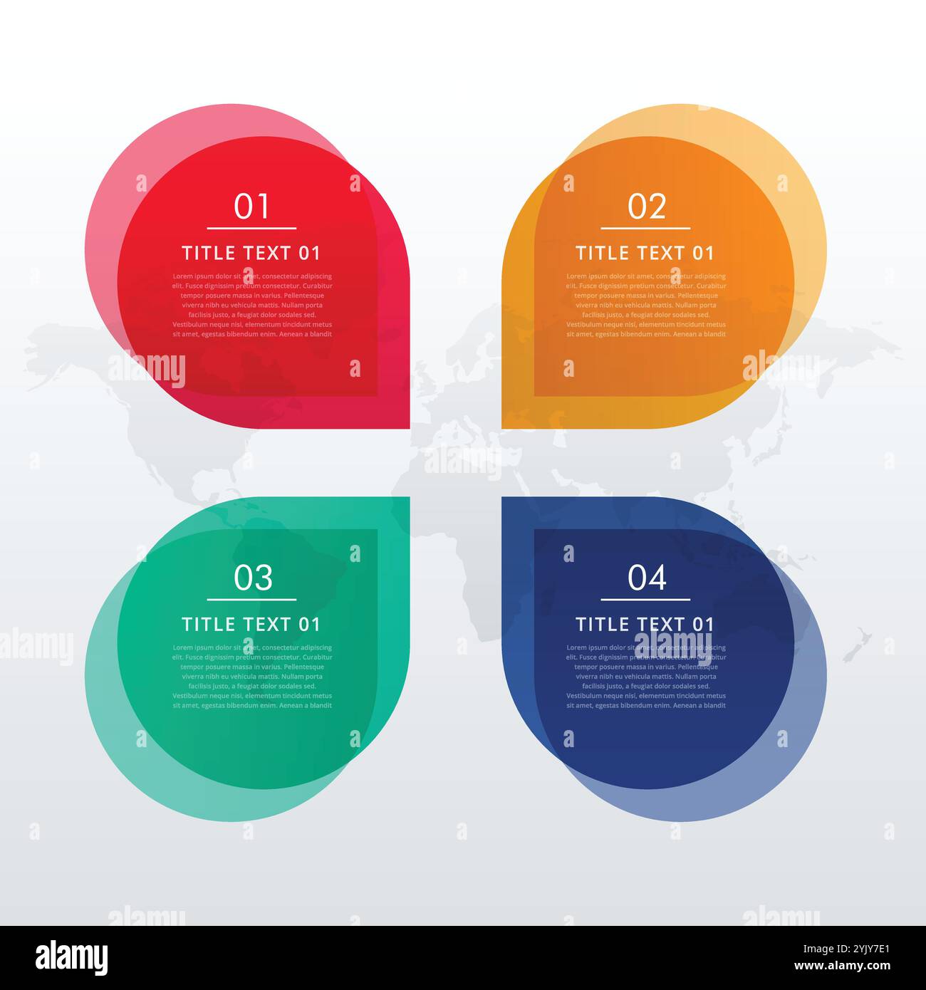 four options infographic design in chat bubble style for business ...