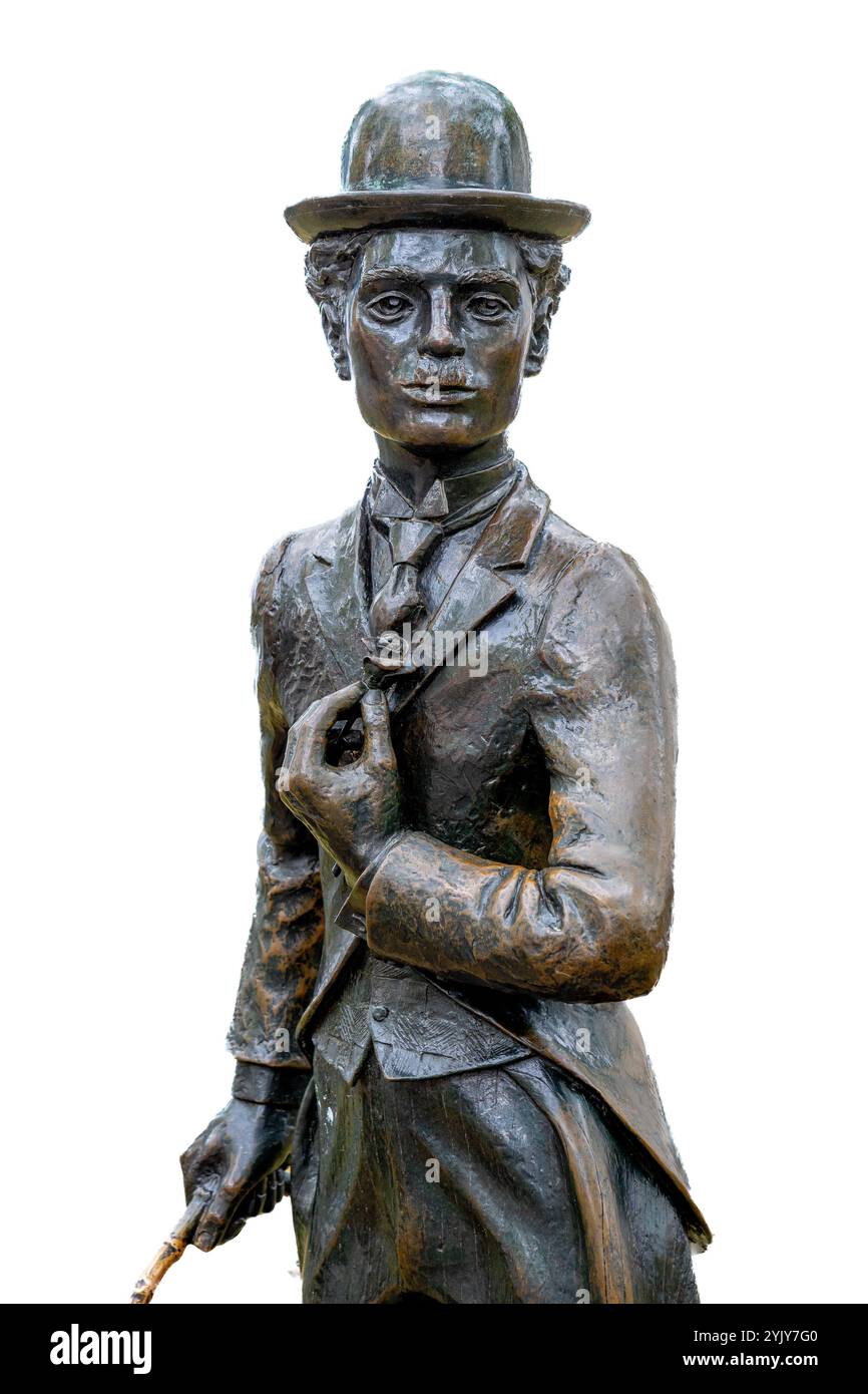 Statue in honor of Charlie Chaplin in a park in central London.UK Stock ...