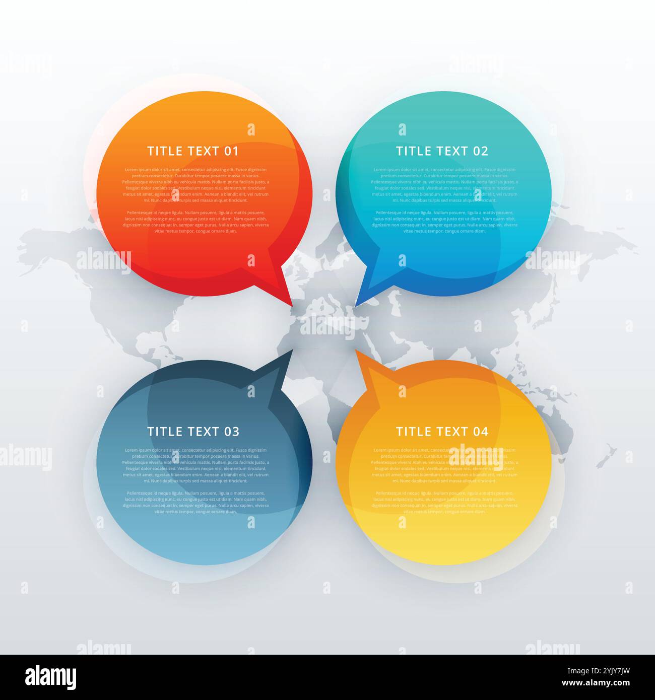 four speak chat bubble in infographic template style Stock Vector Image ...