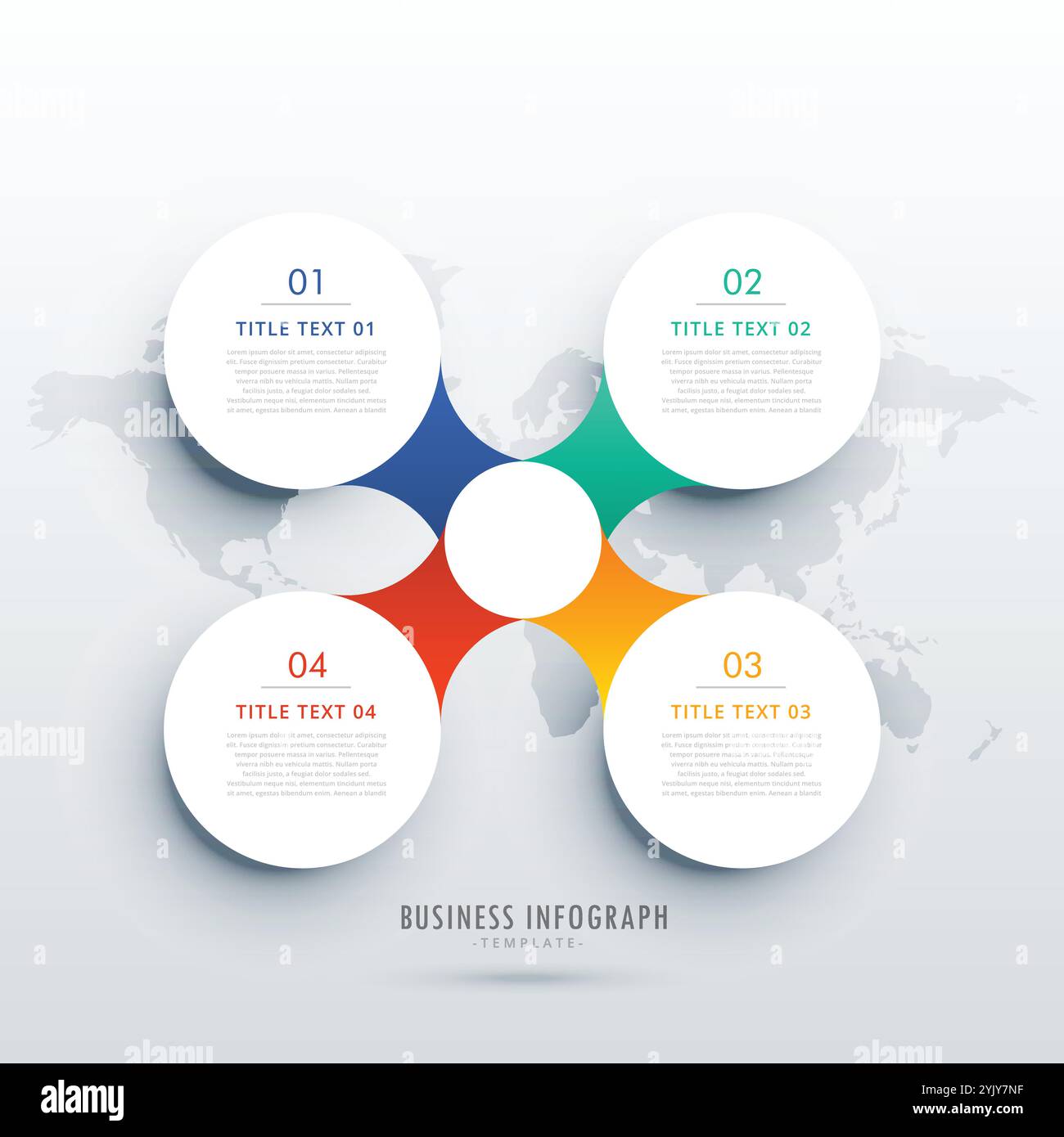 clean four steps infographic template design for business workflow ...