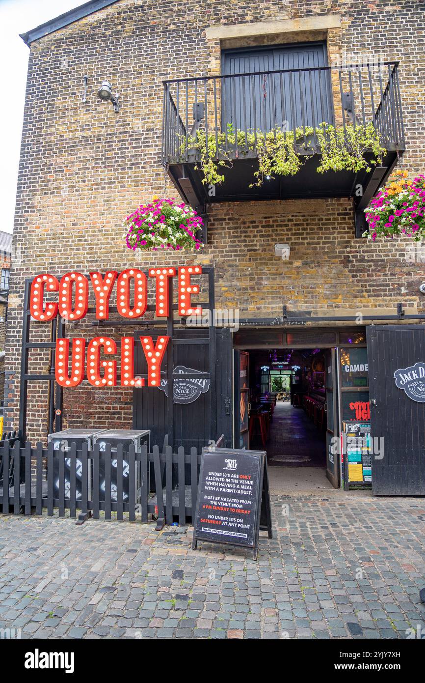 front facade of nightclub, ugly coyote bar in camden town, london-uk ...