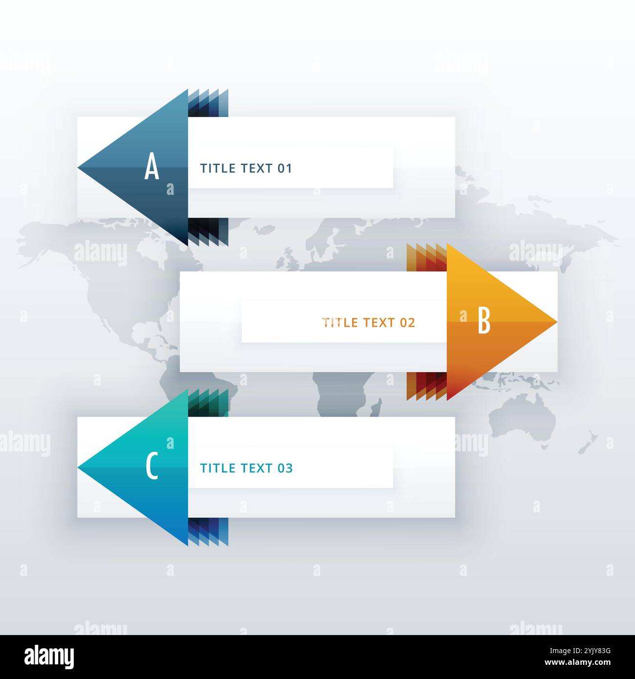 modern infographic for 3 options with arrow, can be used in ...