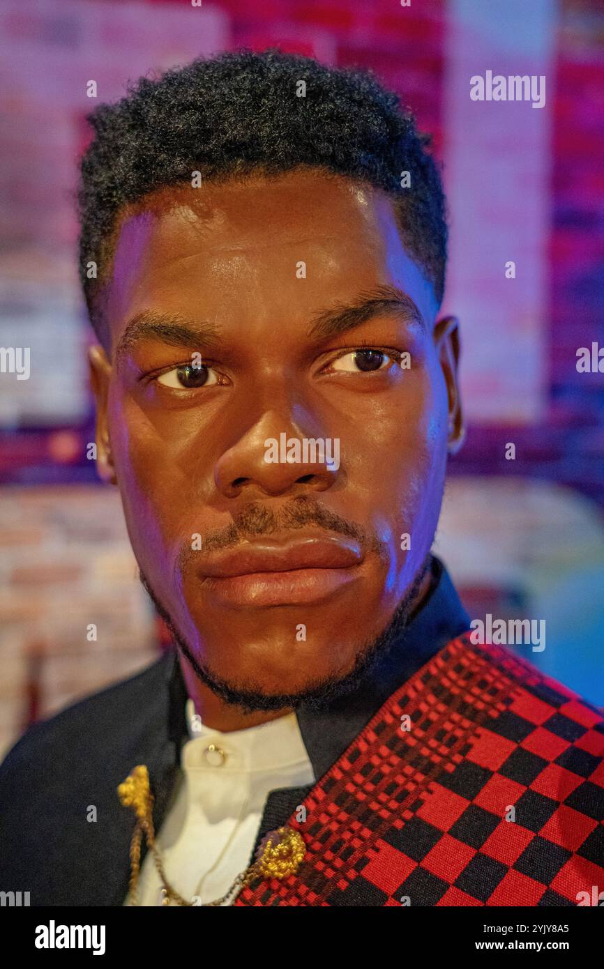 Wax figure depicting actor Denzel Washington on display at Madame ...