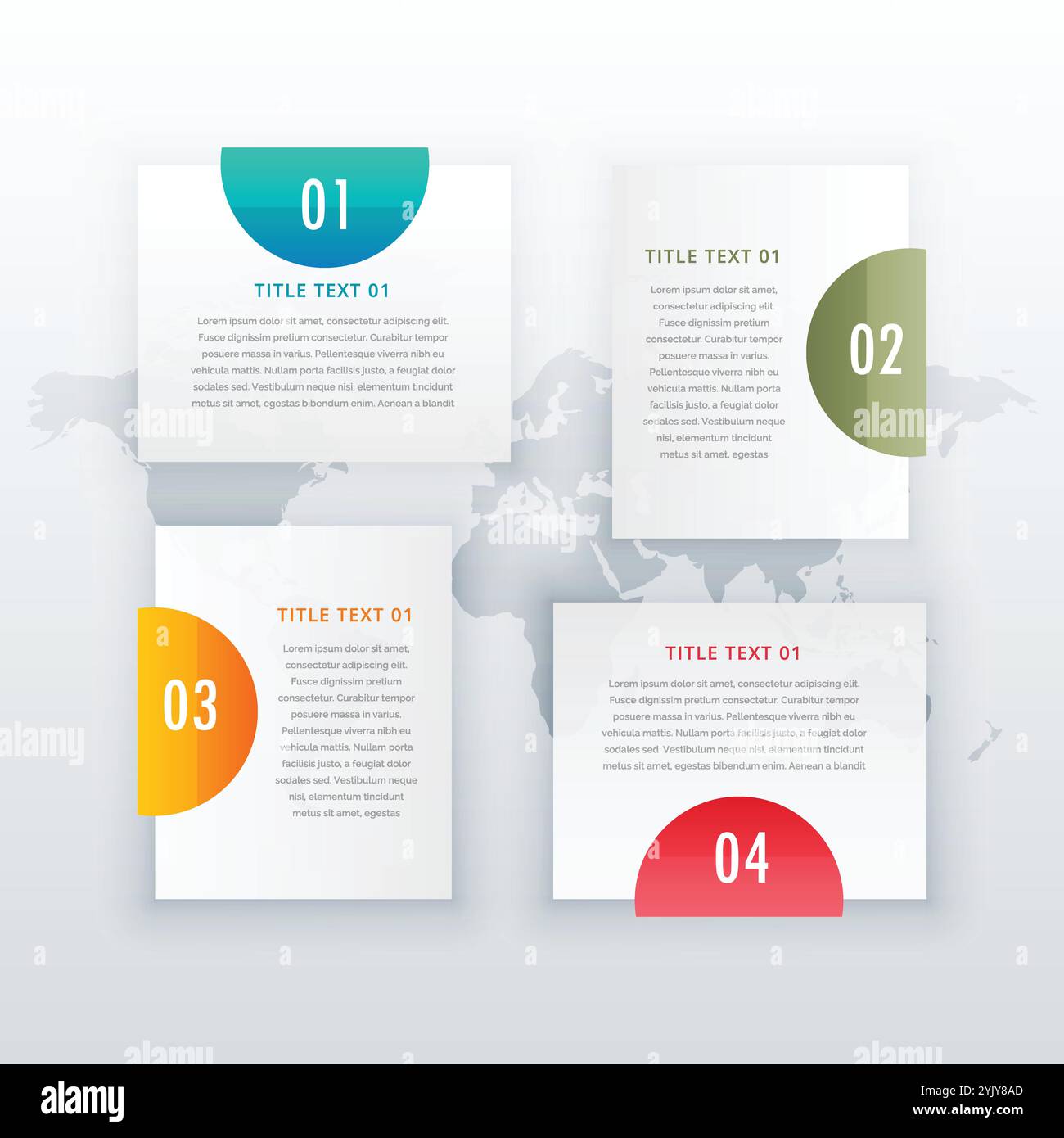 modern four steps white infograph layout design for business diagrams ...