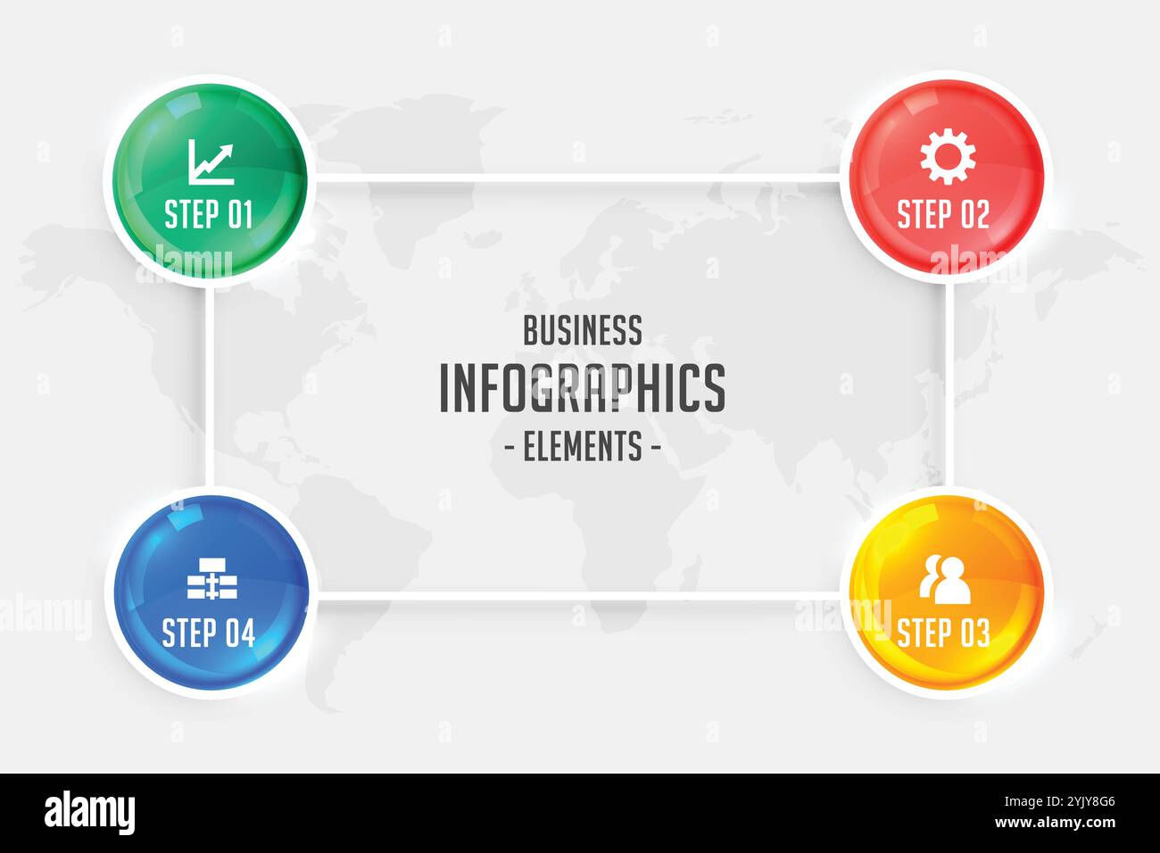 four steps infographic for business presentation Stock Vector Image ...